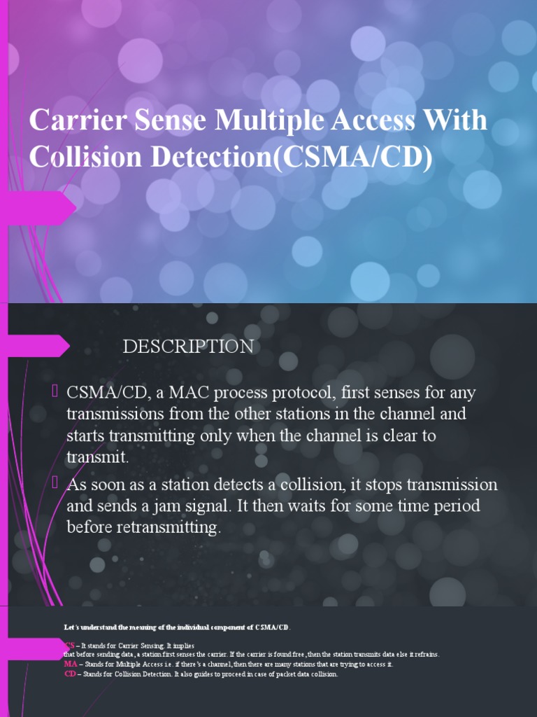 Carrier Sense Multiple Access With Collision Detection (CSMA | PDF Carrier Sense Multiple Access With Collision Detection (CSMA | PDF