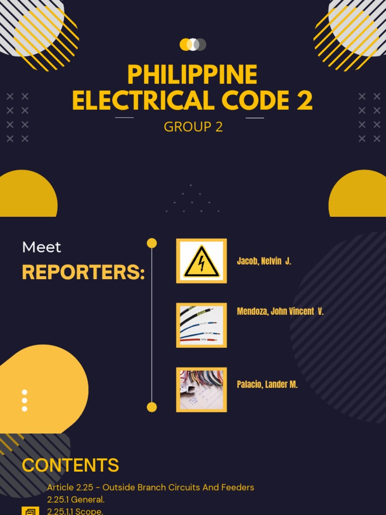 Philippine Electrical Code Part 2 Overview | PDF | Electrical Wiring ...