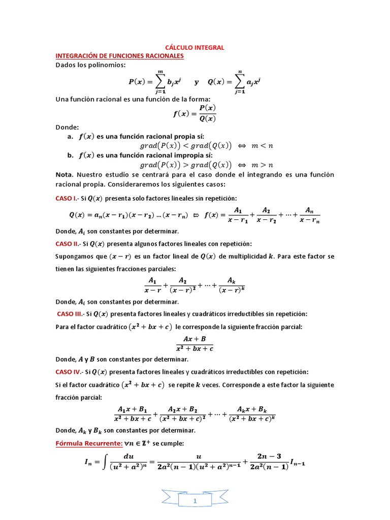 Cálculo Integral Sem 4 | PDF | Integral | Álgebra