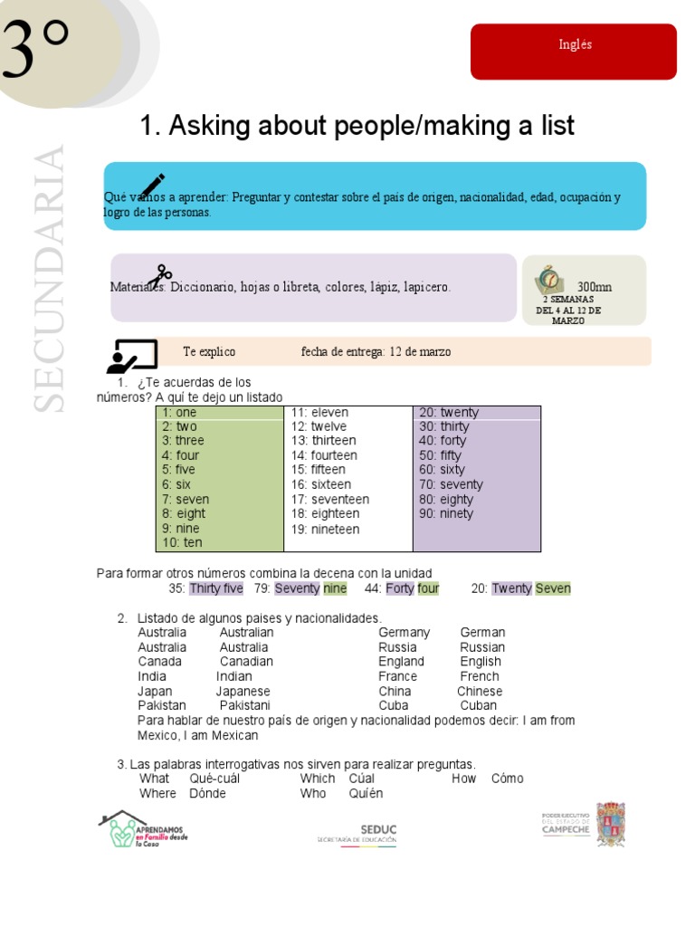 Ficha 3er Grado - 3er Trimestre Inglés | PDF | Romeo y Julieta ...
