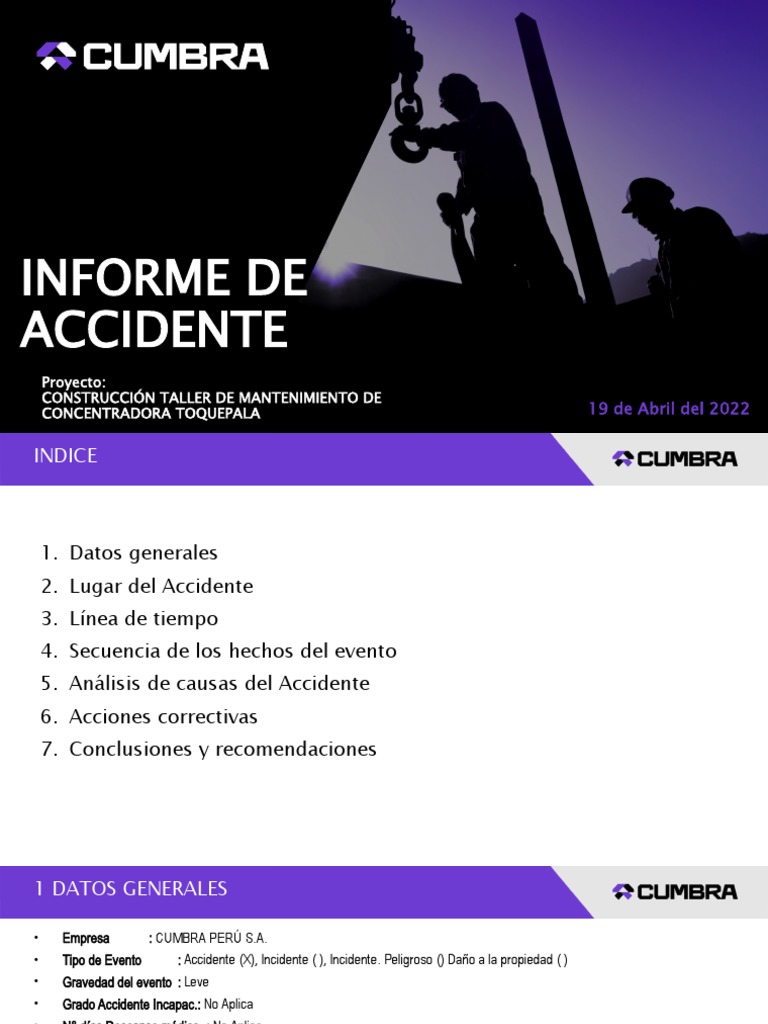 Accidente Cumbra 19.04.2022 | PDF