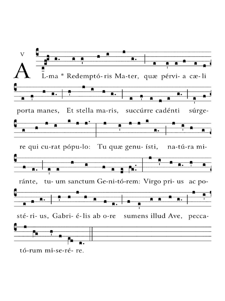 Alma Redemptoris Mater | PDF
