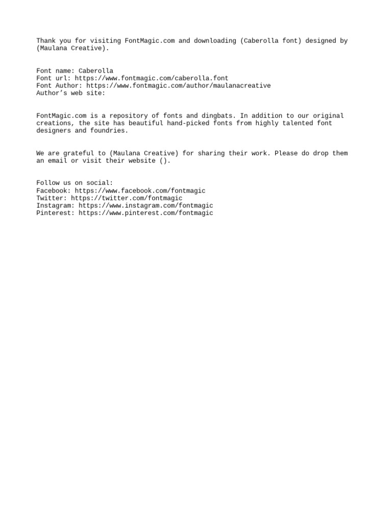 Font Info | PDF