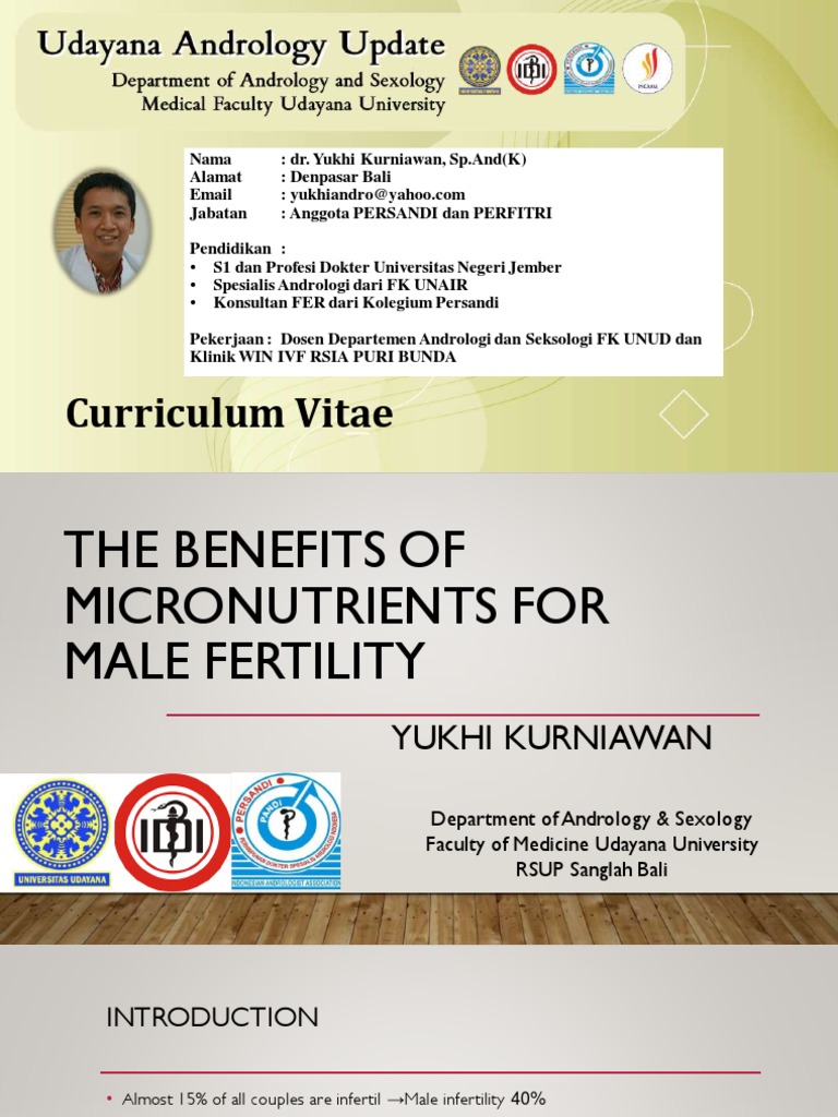 UAU6 - The Benefits of Micronutrients For Male Fertility | PDF