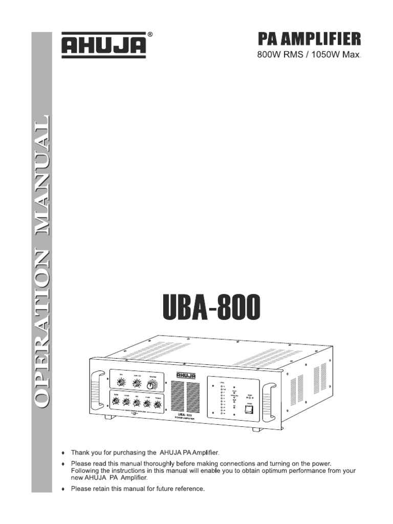 29 Uba 800 - Om | PDF