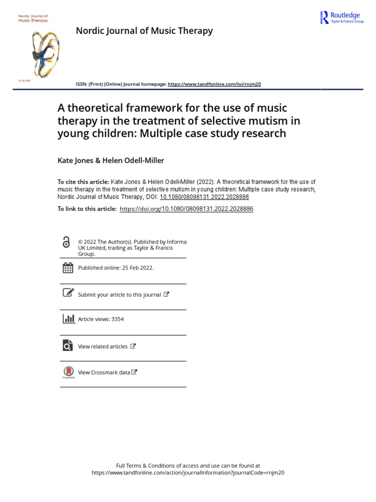MMS1 - A Theoretical Framework For The Use of Music Therapy in The ... MMS1 - A Theoretical Framework For The Use of Music Therapy in The ...