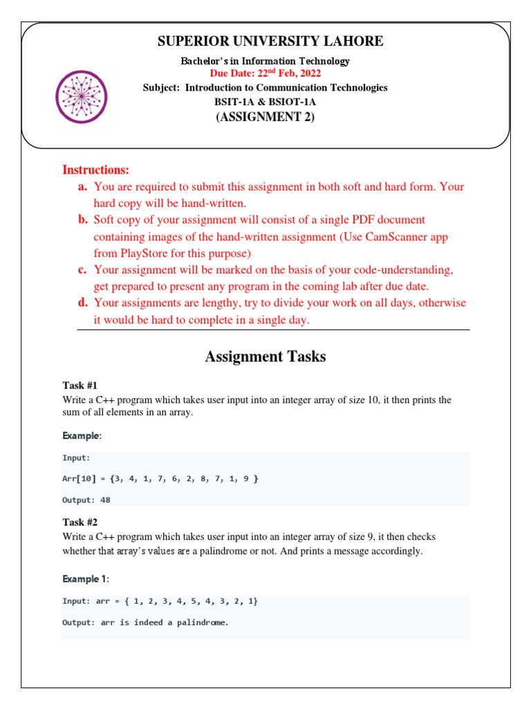 Assignment 2 Pdf Array Data Structure Computer Programming