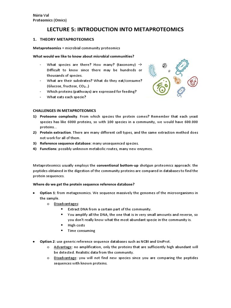 L5 Metaproteomics | PDF | Proteins | Proteomics