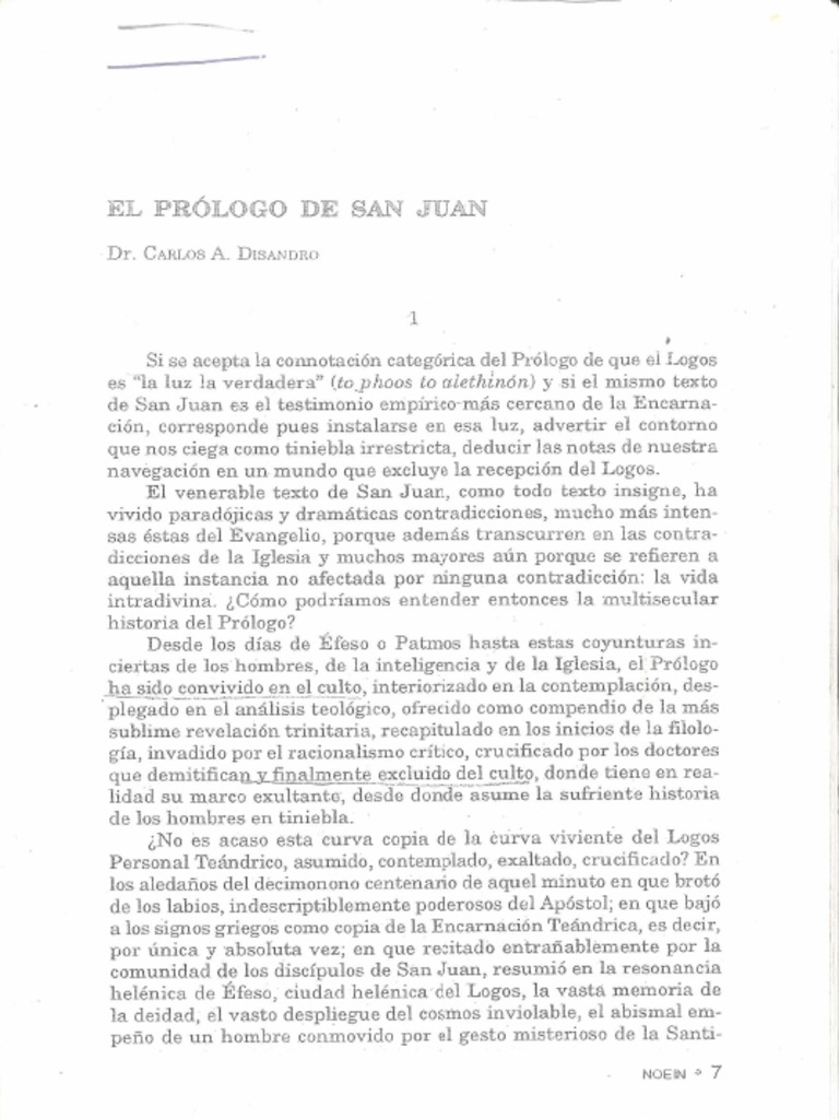 El Prologo de San Juan | PDF