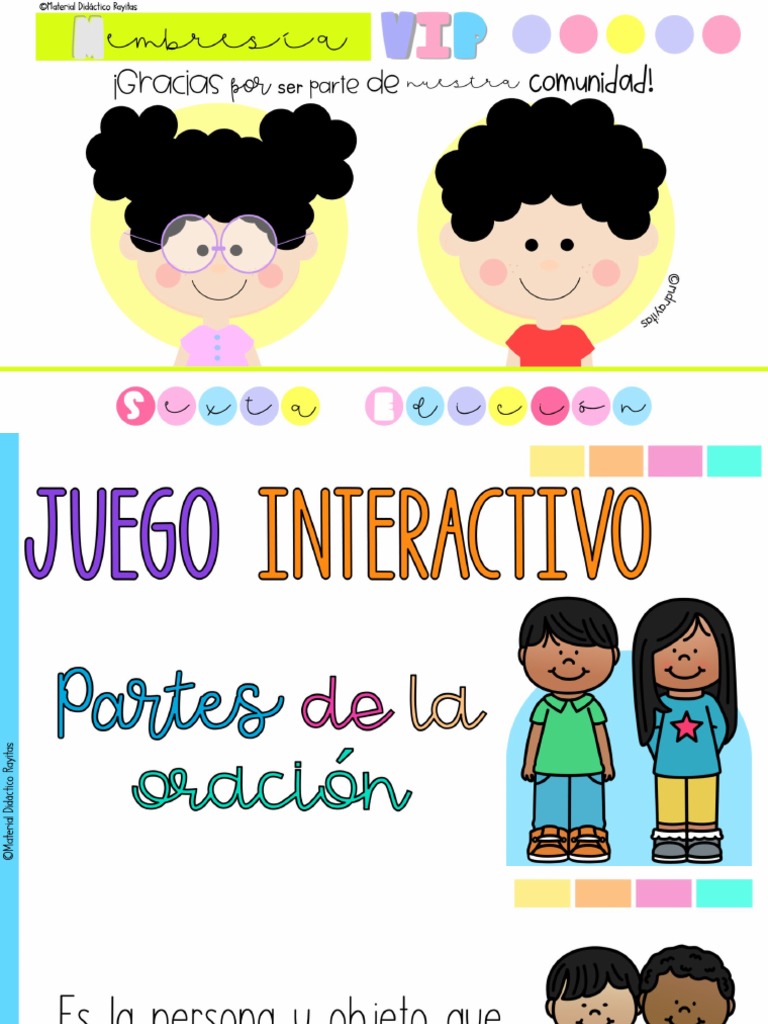 Juego Interactivo. Las Partes de La Oracion | PDF