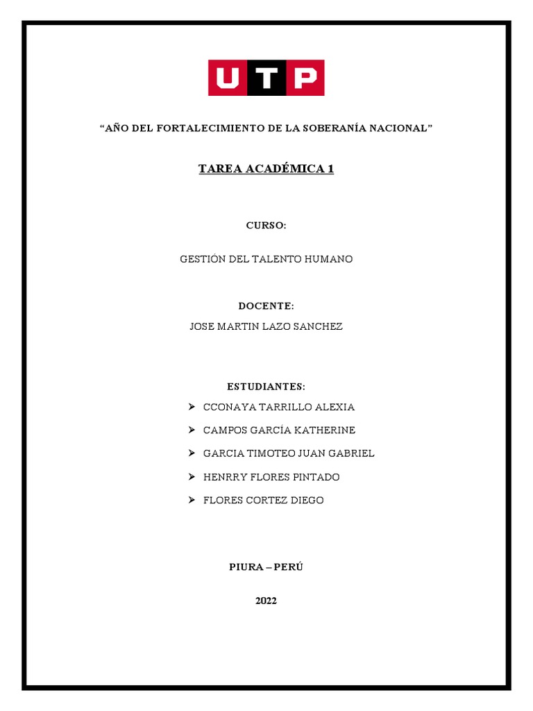 Ta 1 - Oficial GTH | PDF | Business | Reclutamiento