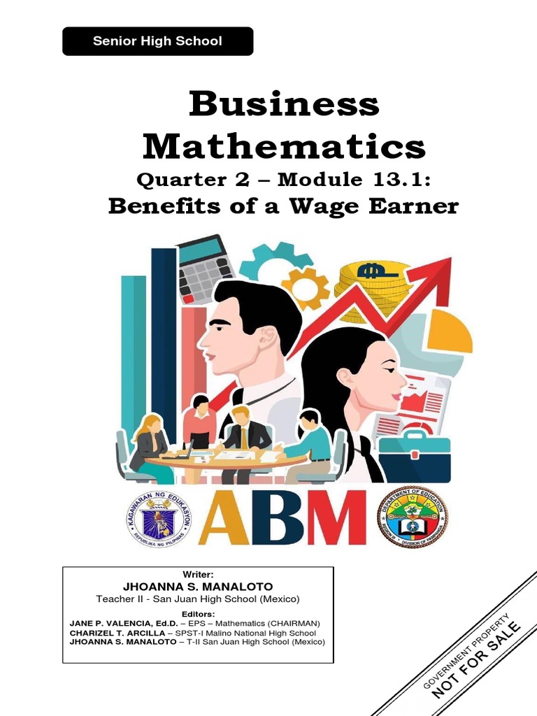 Business Mathematics - Module 13.1 - Benefits of A Wage Earner | PDF ...