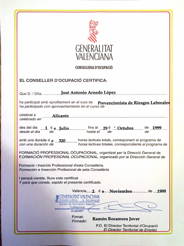 Título Formación Profesional PRL | PDF