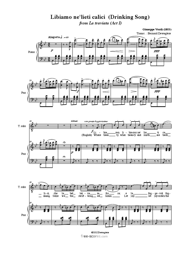 Libiamo | PDF | Opéra | Musique vocale