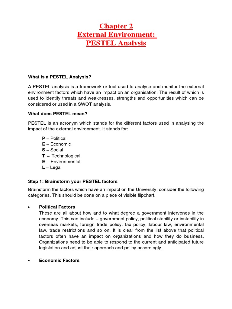 Pestel Analysis | PDF