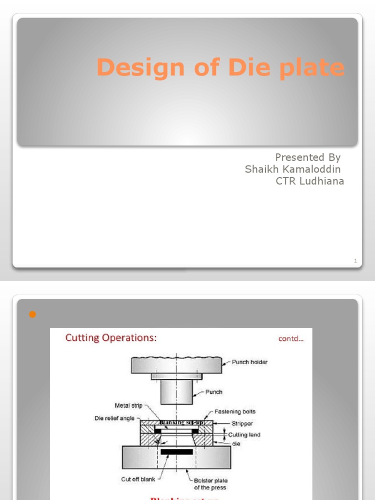 Design of Die Plate | PDF