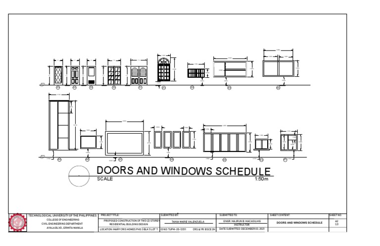 Doors and Windows Schedule | PDF