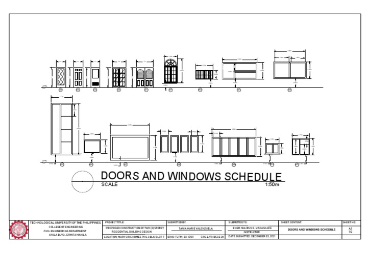 DOORS AND WINDOWS SCHEDULE-Layout1 | PDF