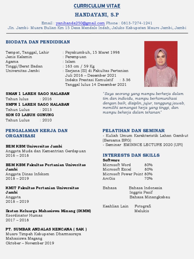 CV Handayani - 2 | PDF