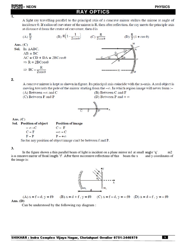 Ray Optics | PDF
