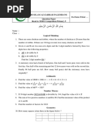 Timo Practice Paper I p3 | PDF | Numbers | Fraction (Mathematics)