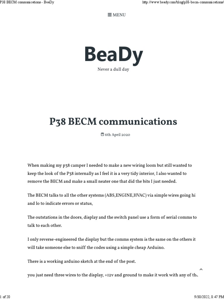 P38 BECM Communications - BeaDy | Download Free PDF | Computing ...