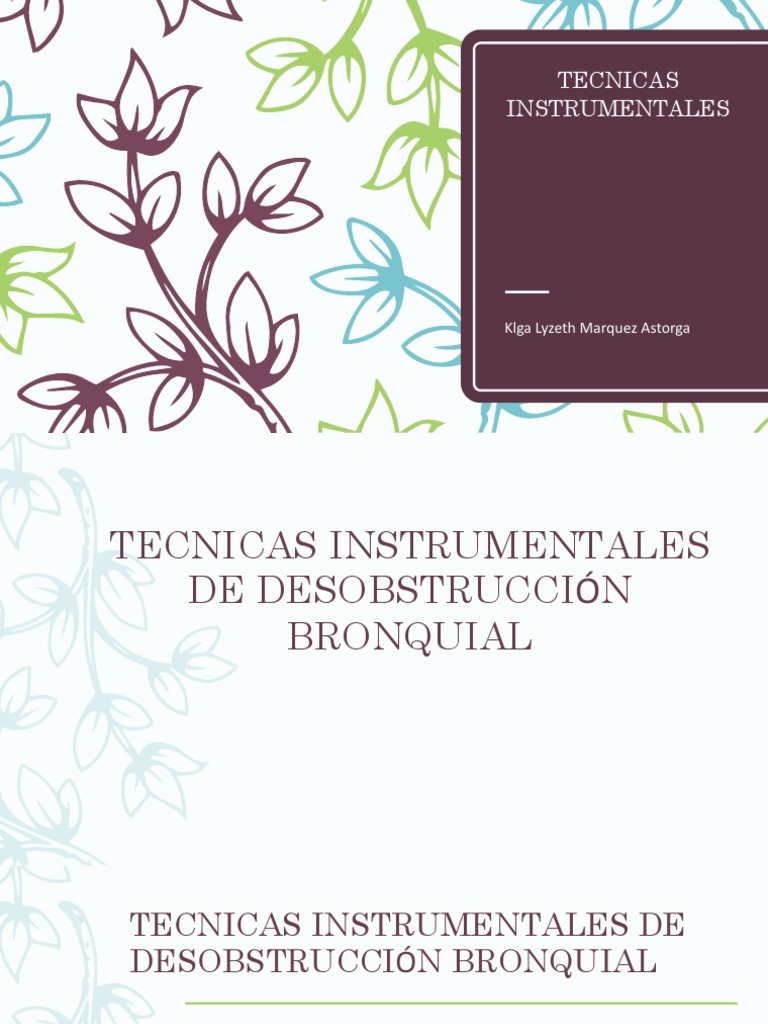 Tecnicas Instrumentales | PDF | Tos | Sistema respiratorio