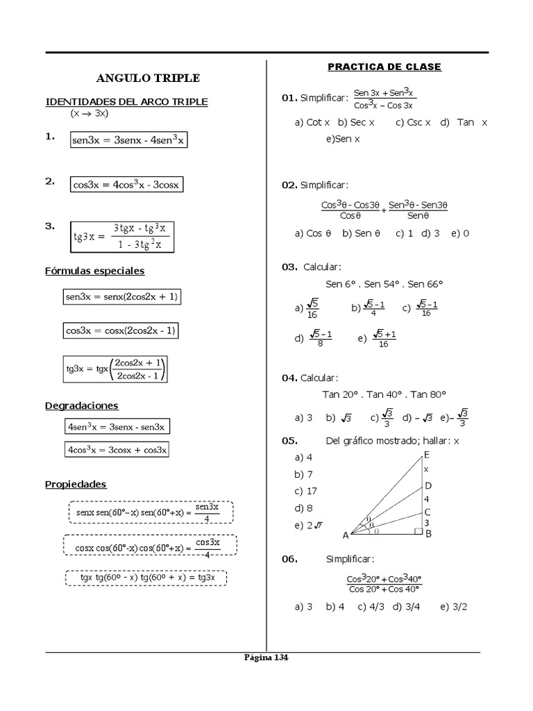 Identidades y Simplificación Trigonométrica | PDF | Métodos y ...