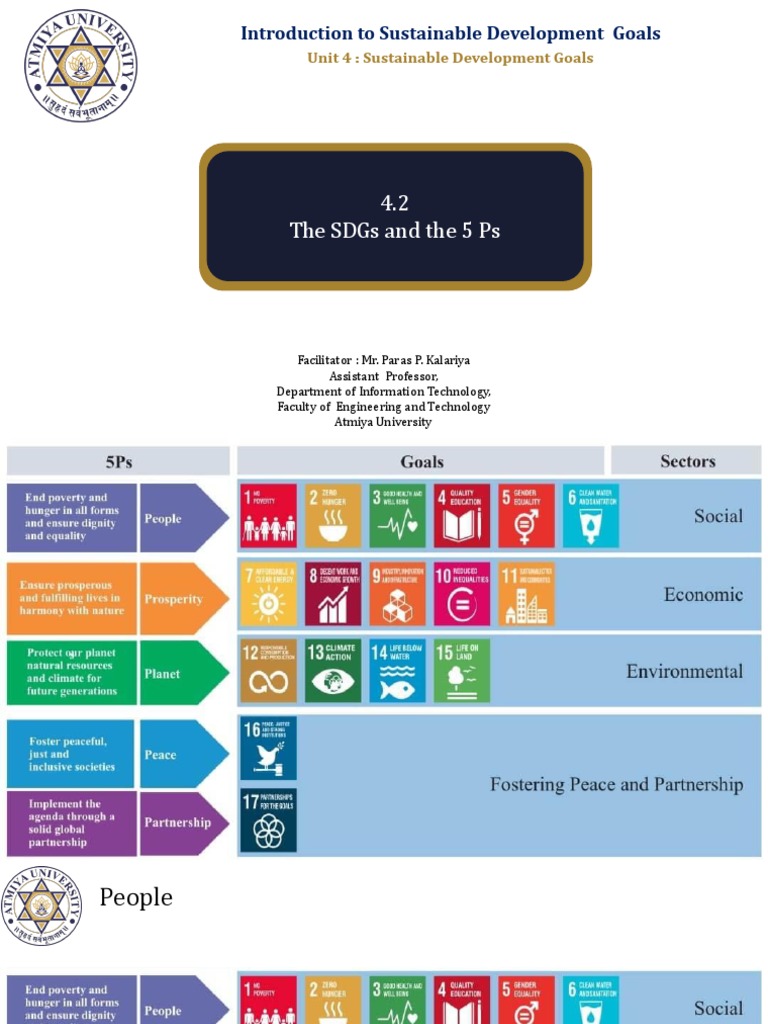 4 - 2 - The Sdgs and The 5 Ps | PDF | Sustainability | Sustainable Development
