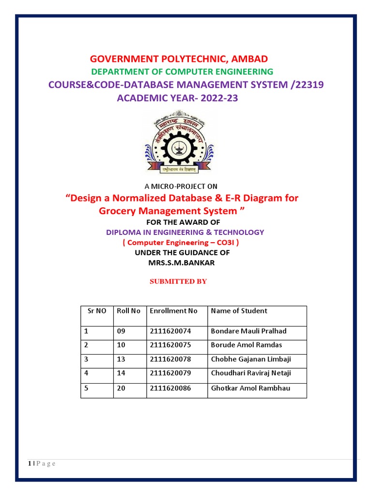 DBMS Final Microproject | PDF | Databases | Computing DBMS Final Microproject | PDF | Databases | Computing