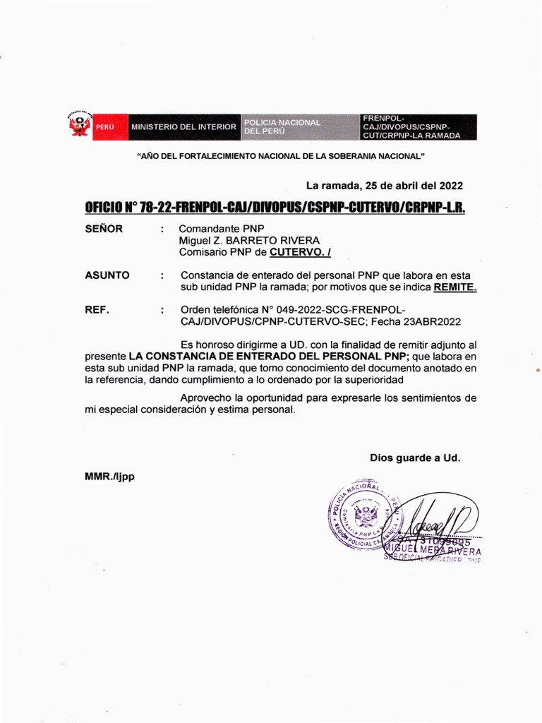 Constancia de Enterado | PDF