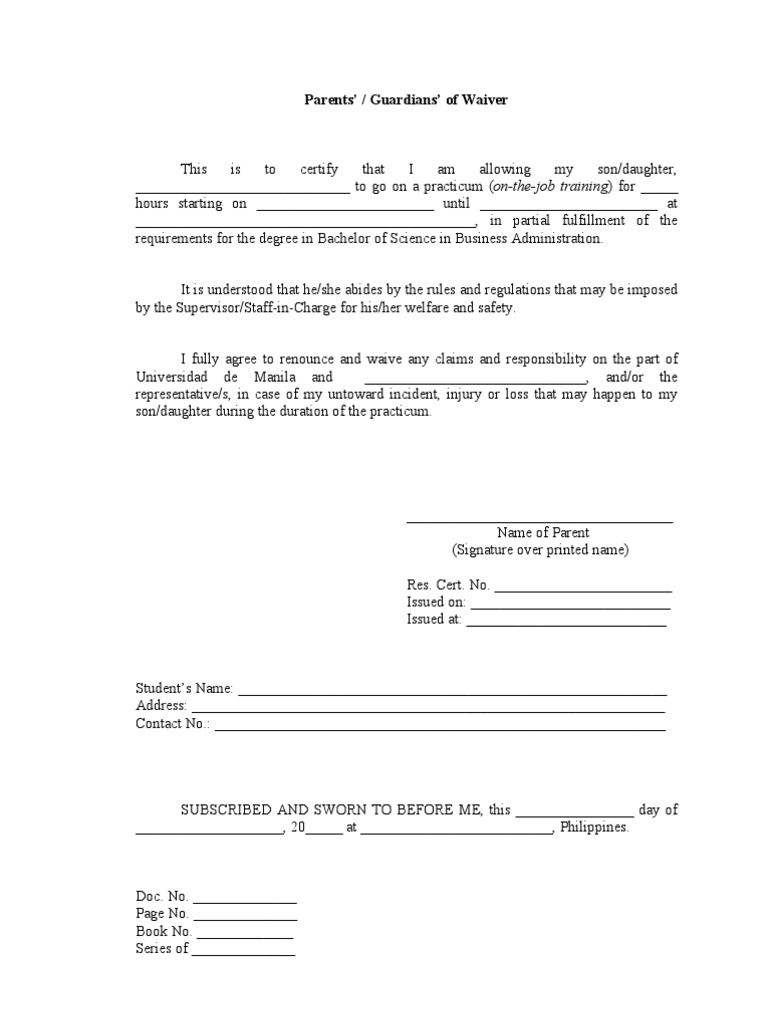 Practicum Waiver | PDF | Government | Justice