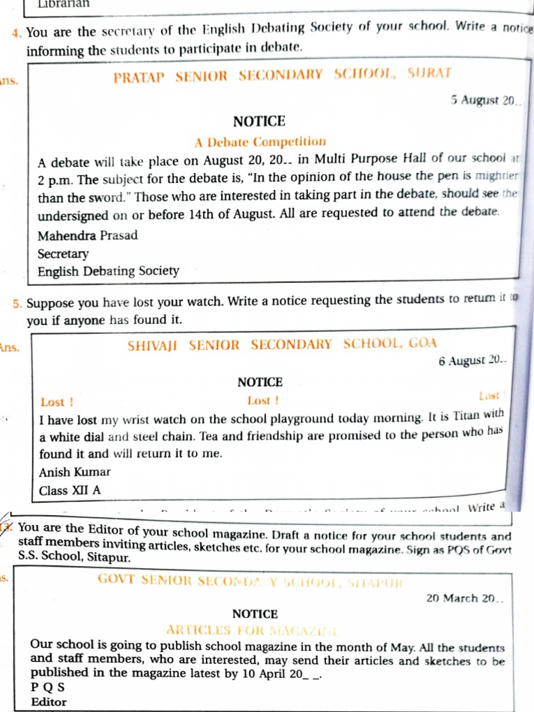 Notice N Letter To Editor | PDF