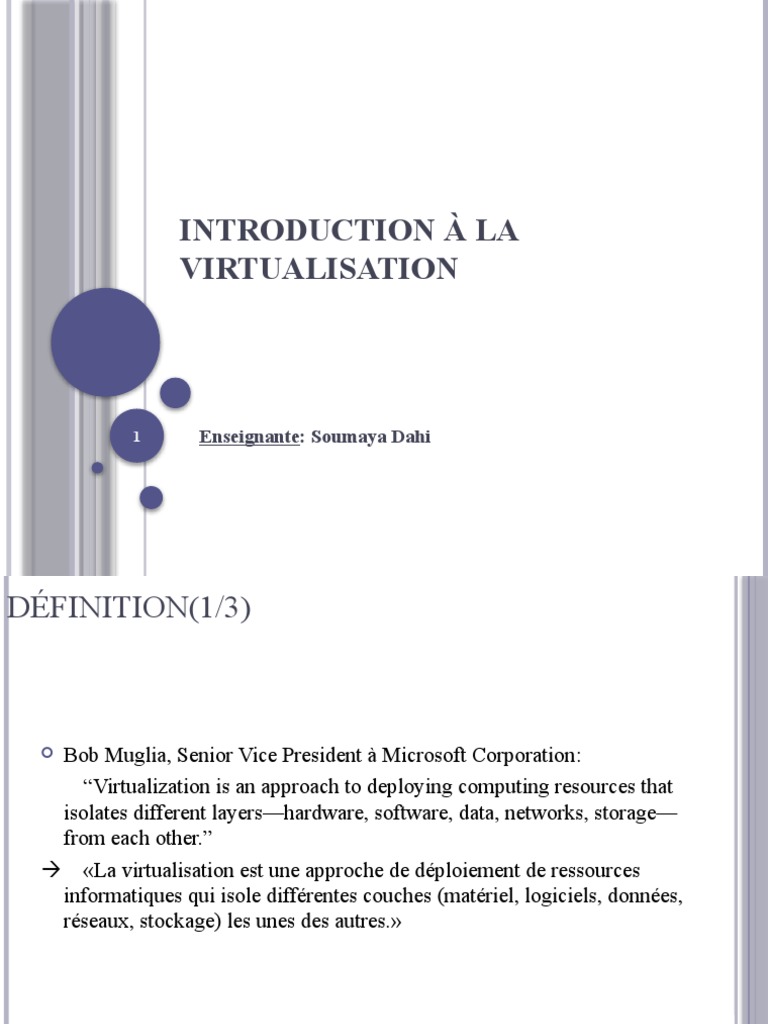 Introduction à la Virtualisation | PDF | Virtualisation | Machine virtuelle