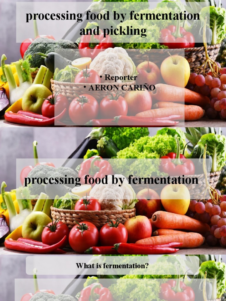 Food Processing by Fermentation and Pickling | PDF | Fermentation | Pickling