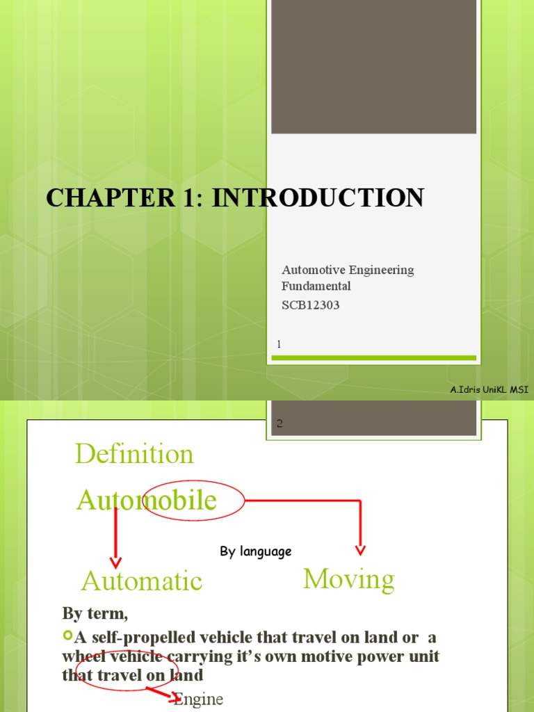 Chapter 1 Introduction | PDF | Internal Combustion Engine | Diesel Engine