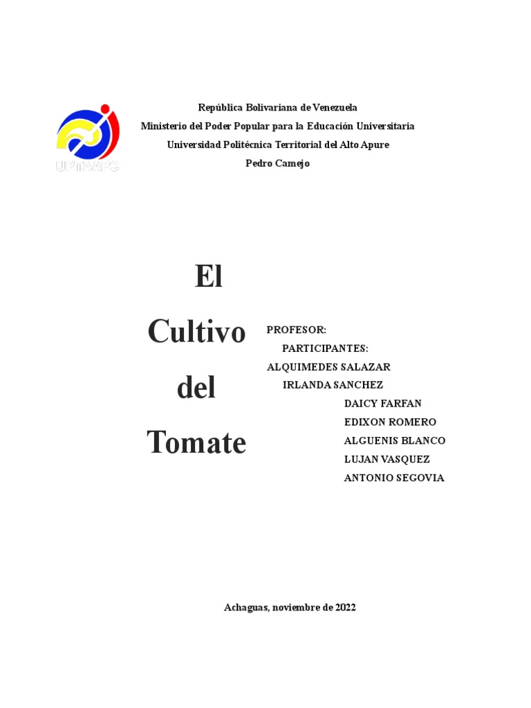 El Cultivo Del Tomate | PDF