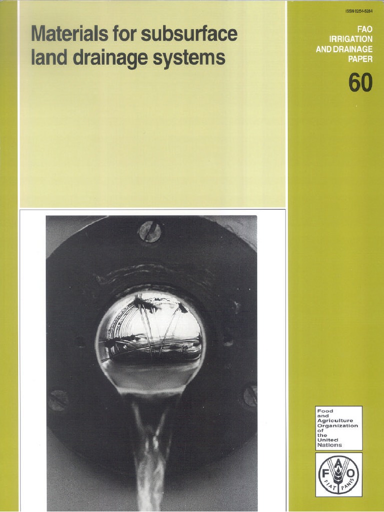 FAO 60 2000 Drainage Material Subsurface | PDF | Drainage | Pipe (Fluid ...