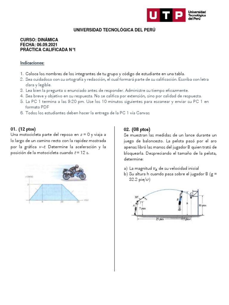 PC1 - Dinámica | PDF