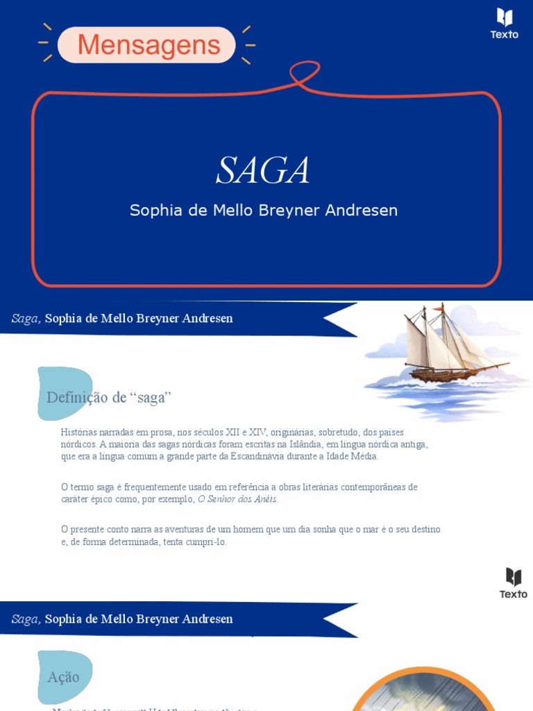 Saga, de Sophia de Mello Breyner Andresen | PDF