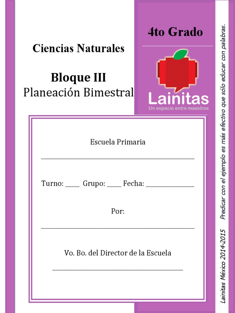 Planeación Bimestral Ciencias 4to Grado | PDF | Agua | Alimentos