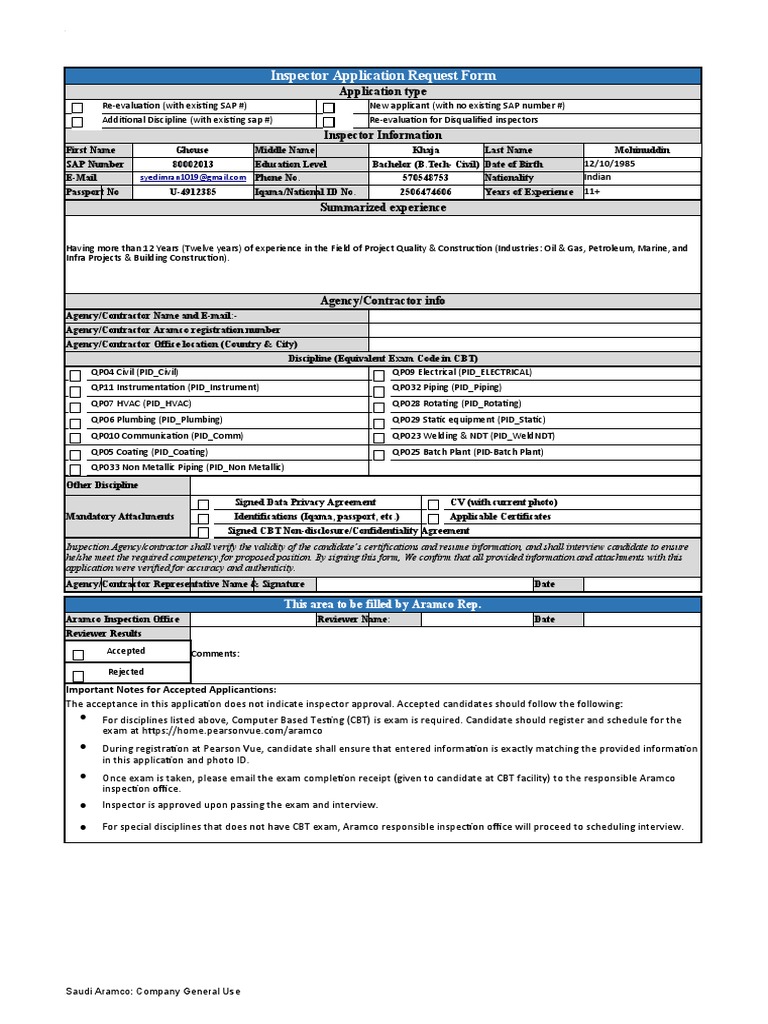 Pre-Qualification Application - PID | PDF | Technology & Engineering