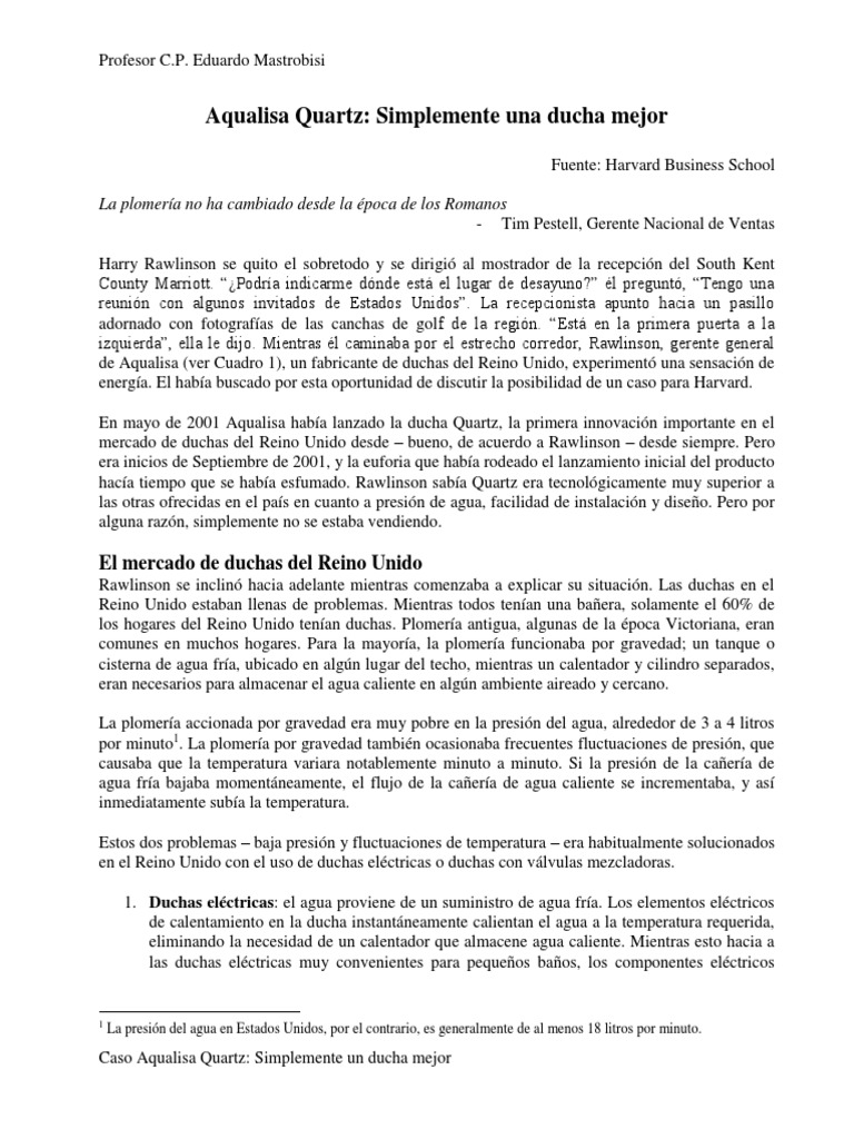 Aqualisa Quartz Simplemente Una Ducha Mejor | PDF | Marca | Ducha