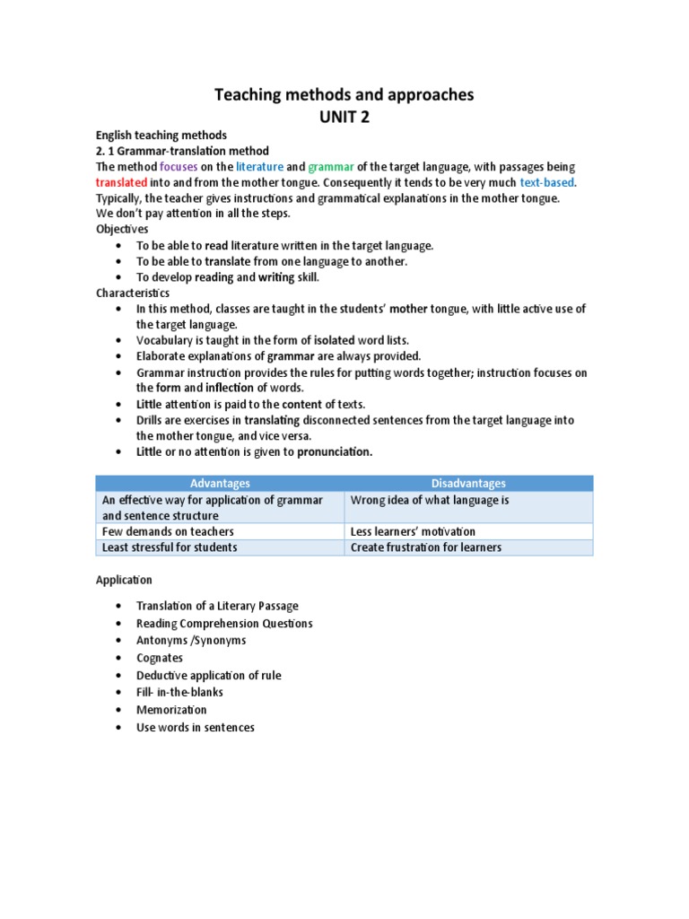 Teaching Methods and Approaches | PDF