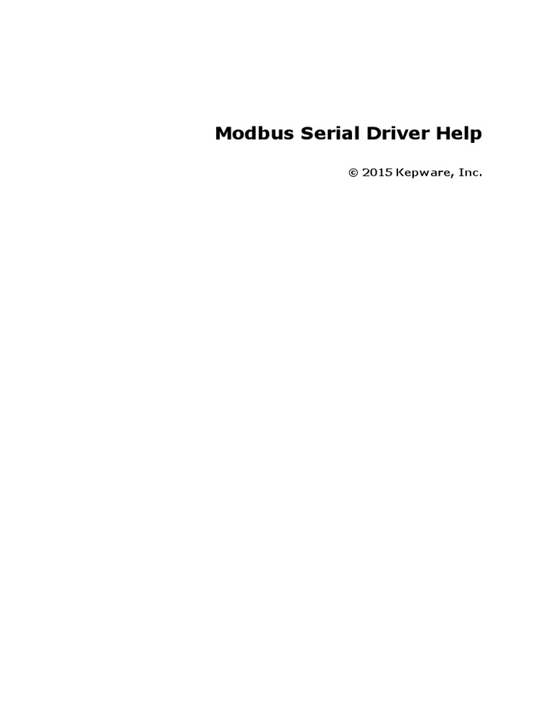 Modbus Serial Manual | PDF | String (Computer Science) | 64 Bit Computing