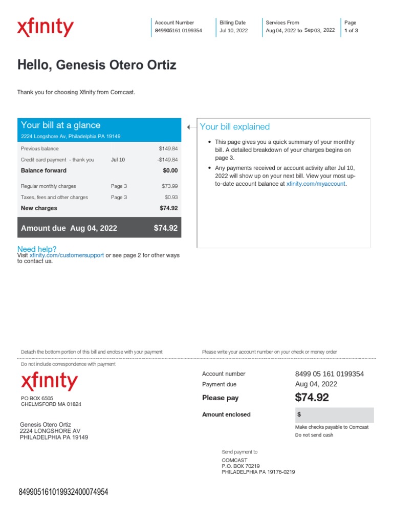 Genesis Otero Xfinity 2022 | PDF | Payments | Financial Technology