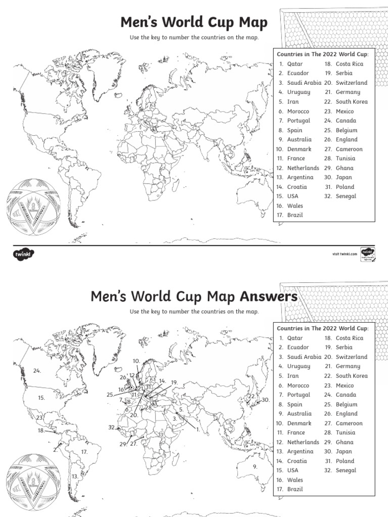 Map World Cup | PDF | Fifa World Cup | Fifa Competitions