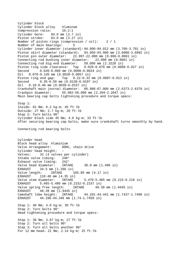 BINARIOS APERTO MOTOR 3UR TOYOTA - Cópia | PDF