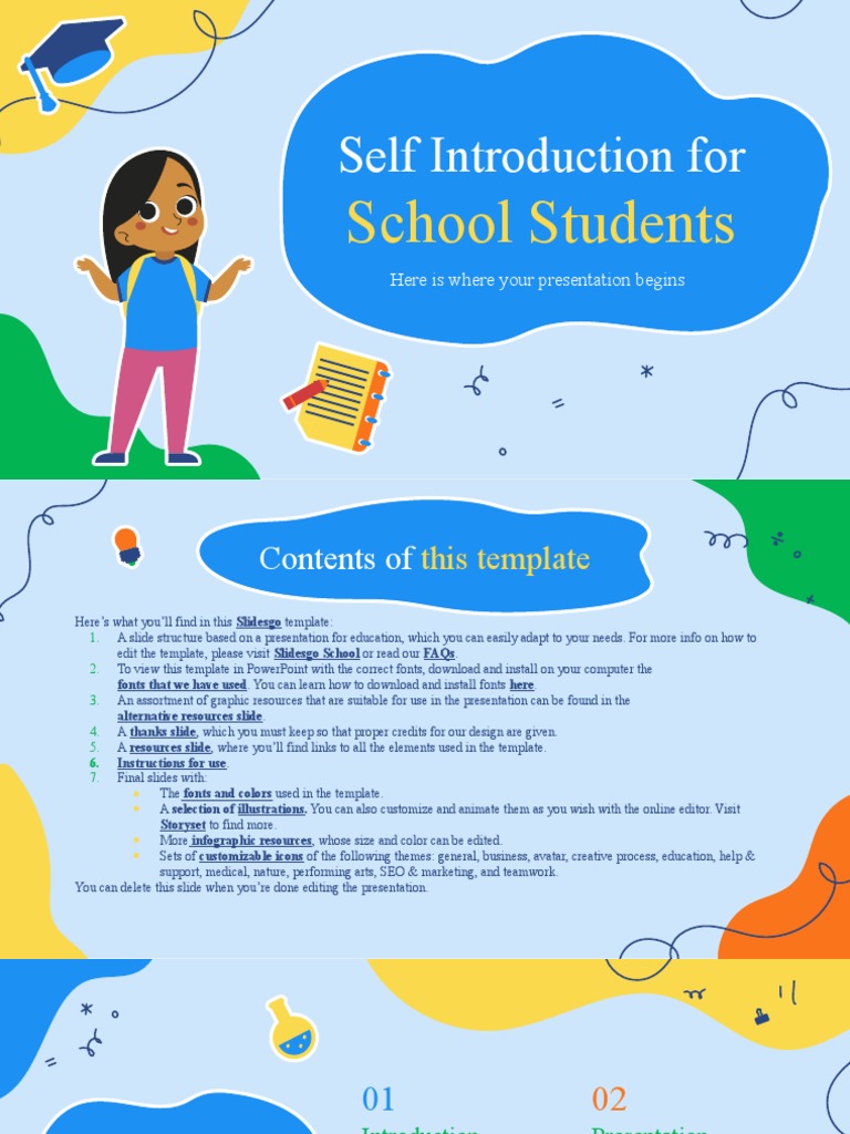 Self Introduction For School Students - by Slidesgo | PDF | Planets ...