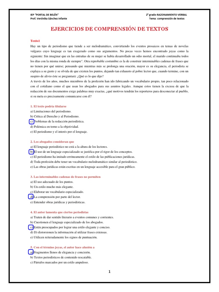 Comprensión De Textos Pdf Mdma America Latina
